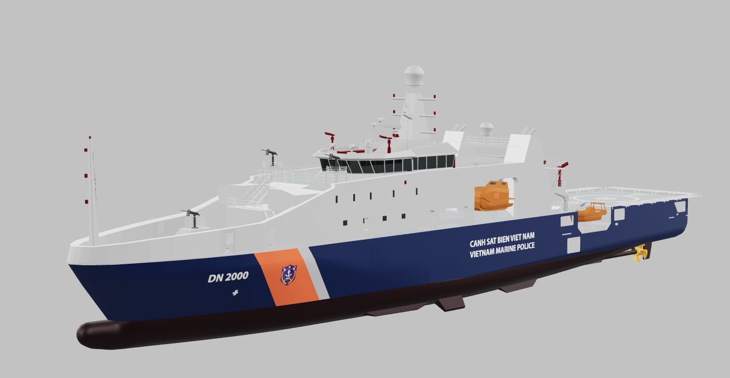 303-Mô hình tàu Cảnh sát biển DN 2000